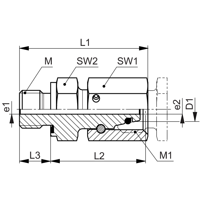 EXMAR | Gerade Einschraubstutzen mit Dichtkegel und O-Ring
