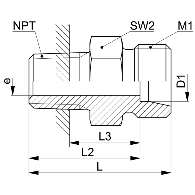 EXMAR | Gerade Einschraubstutzen NPT