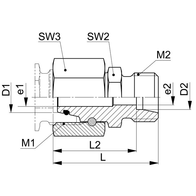 EXMAR | Reduzierstutzen mit Dichtkegel und O-Ring